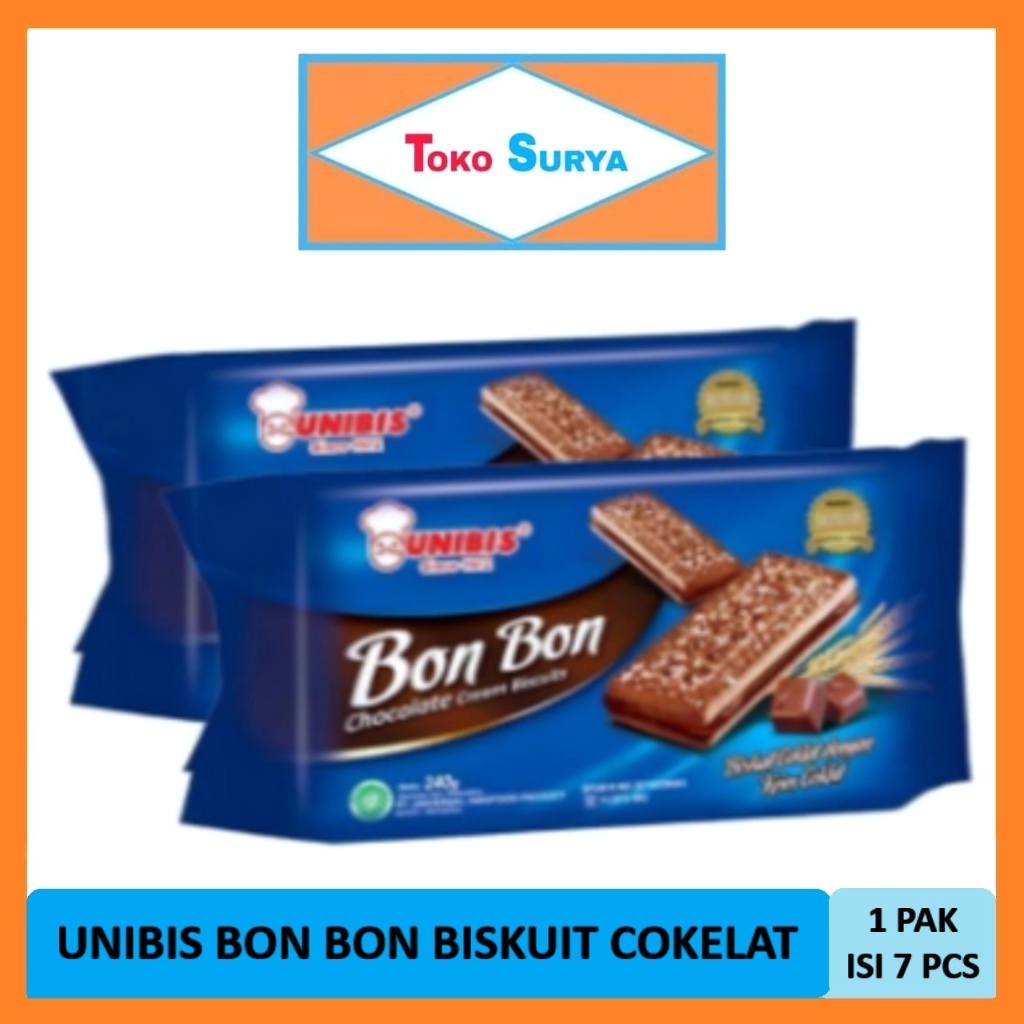 Unibis Bon Bon Chocolate Cream Biscuits 200 Gr (1 Pack x 7 Packs ...