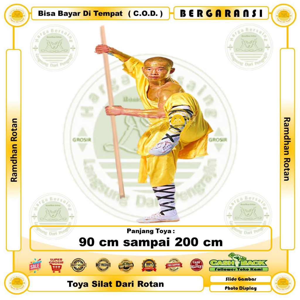 Toya Silat Adult Rattan Material - Ramdhan Rattan - Toya Martial Arts ...