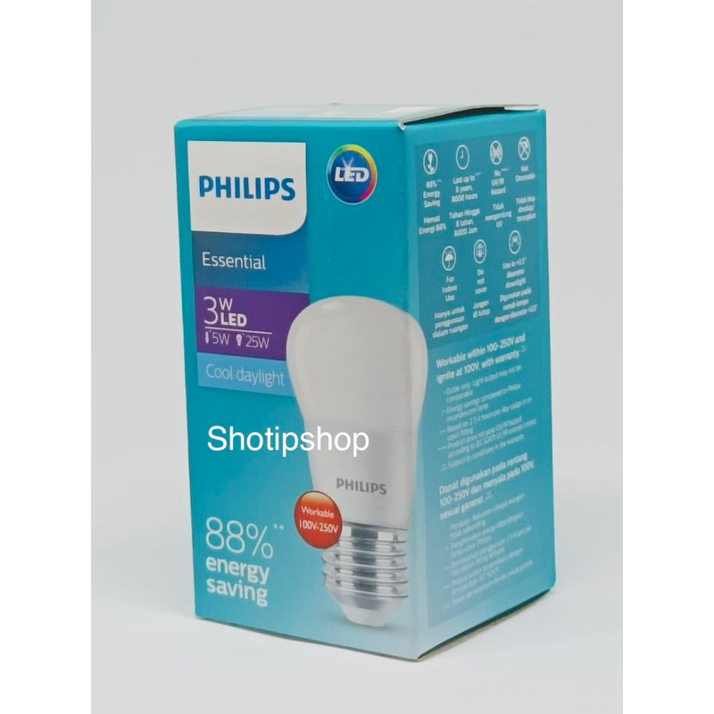 Philips Essential Led 3w E27 | Shopee Malaysia