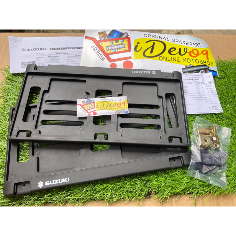 Original Suzuki Motorcycle Police Number Plate License Frame Cover ...