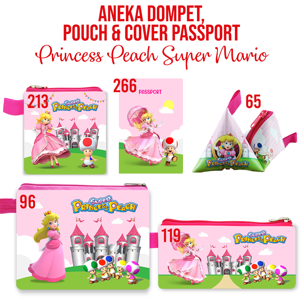 Princess Peach Super Mario Mini Wallet Long Case Pouch Sling Bag Sling ...