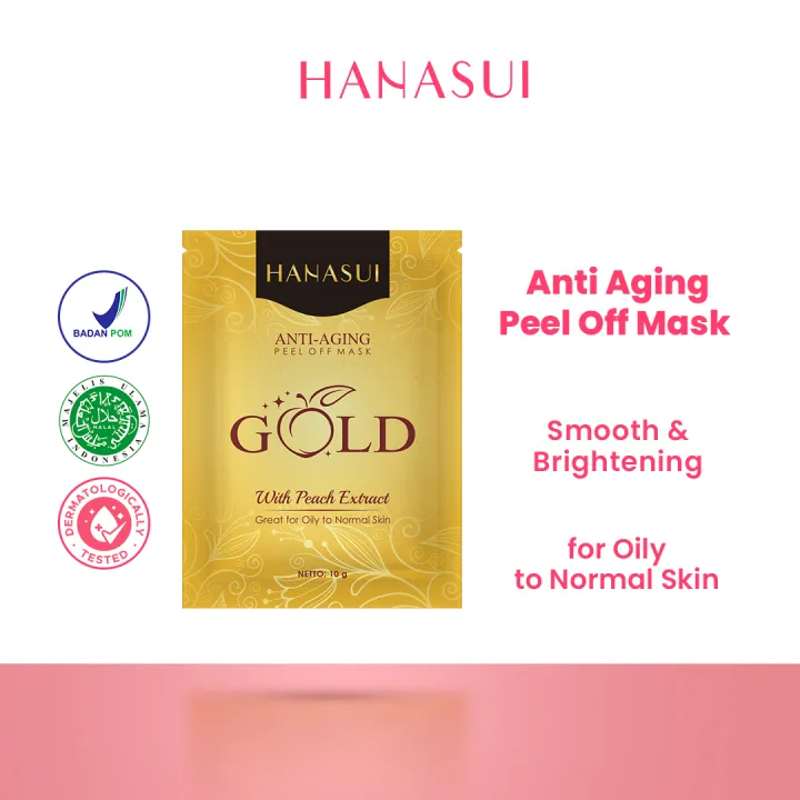 Hanasui Anti Aging Peel Off Mask Gold - Sachet | Shopee Malaysia