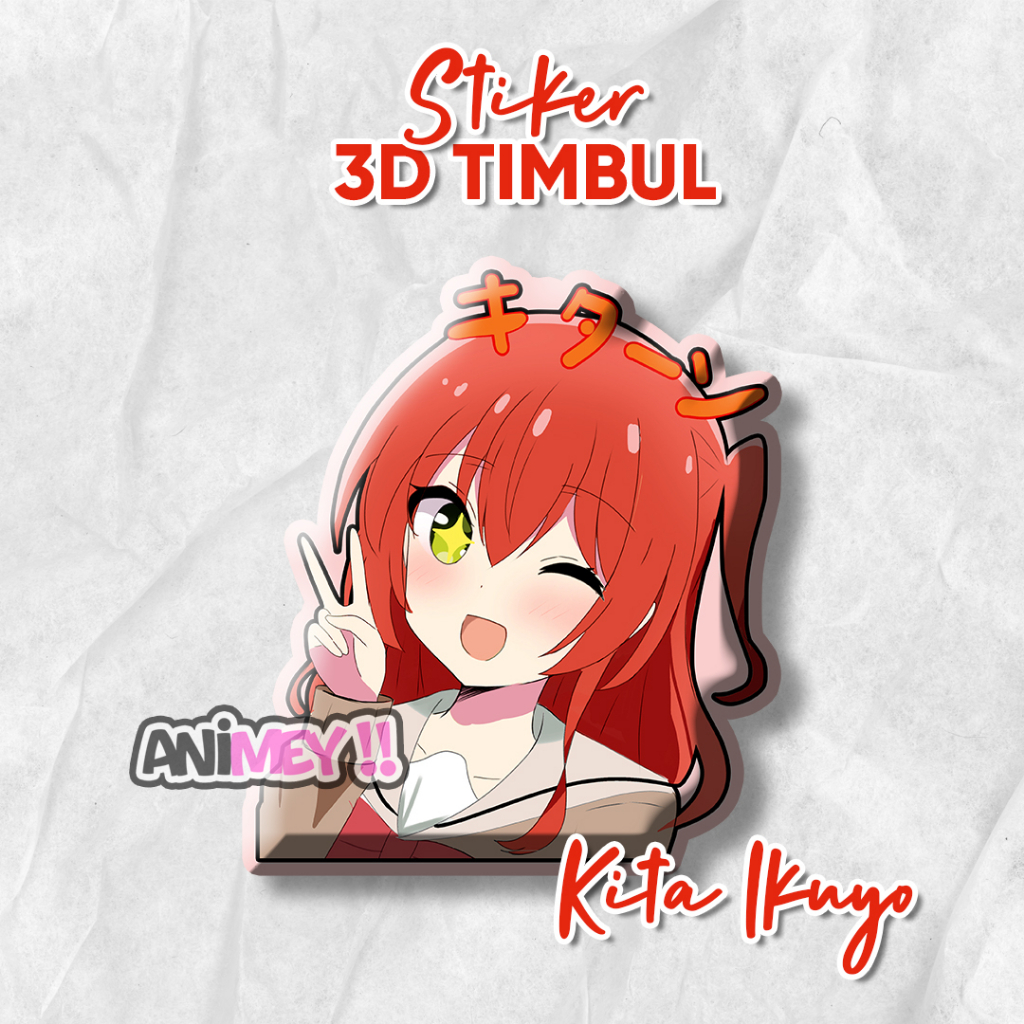 Kita Ikuyo Embossed 3D Emblem Sticker / Resin Anime Sticker | Shopee ...