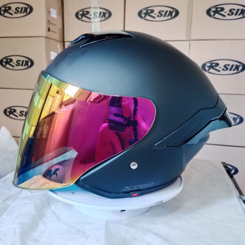 R-six XPRO HELMET (BLACK DOFF) COMPLETE HANDLING PACKAGE | Shopee Malaysia