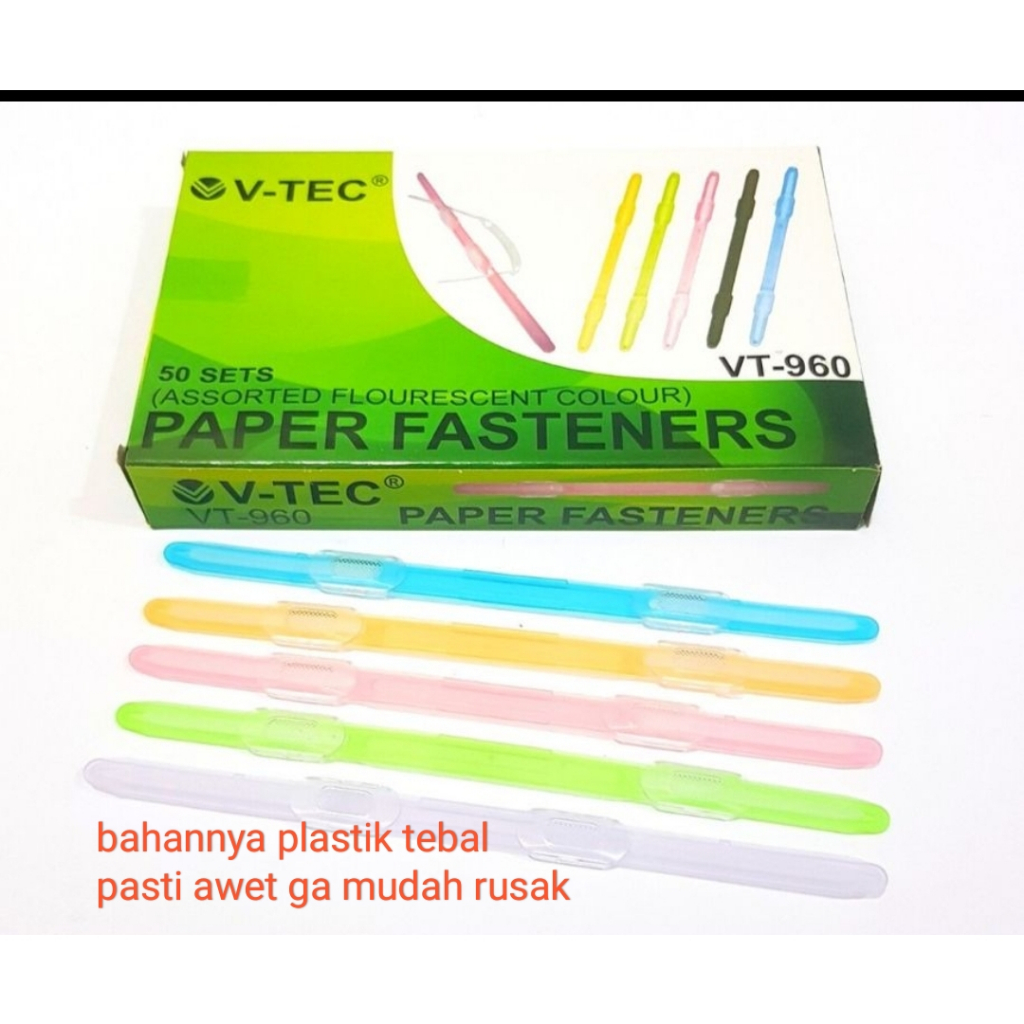 Acco paper fastener vtec vt 960 thick transparent plastic unit | Shopee ...