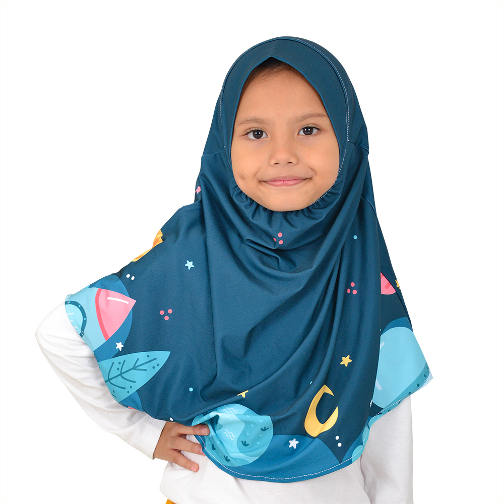 Customkids Instant Hijab For Elementary School Children Premium Daifa ...