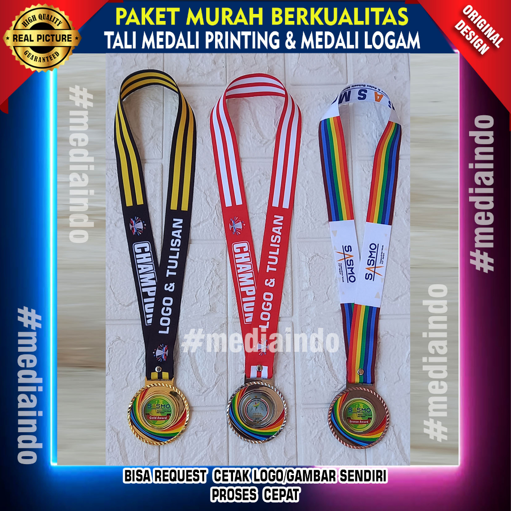 3cm Printed Medal Strap - Custom Logo Metal Medal | Shopee Malaysia