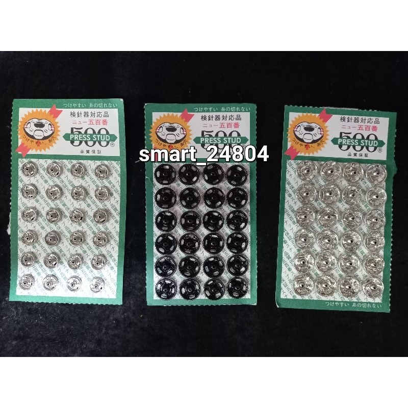 Snap Buttons 500 uk 6mm-8mm/Sheet (2 dozen) | Shopee Malaysia