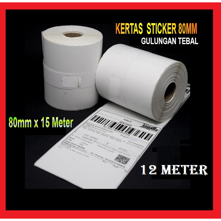Smartcom Thermal Printer Label Sticker Paper 80x50mm Continuous 80 x 15 ...