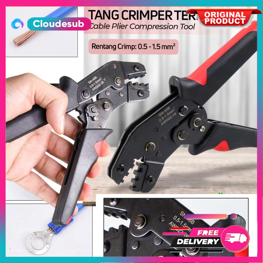 Pliers Skun Ferrule Crimping Press Wire Cable Ferule Tool Kit SN-48B ...