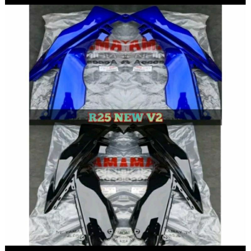 HITAM Panel COVER FAIRING OUTER WING RIGHT LEFT YAMAHA R 25 R25 NEW V2 ...