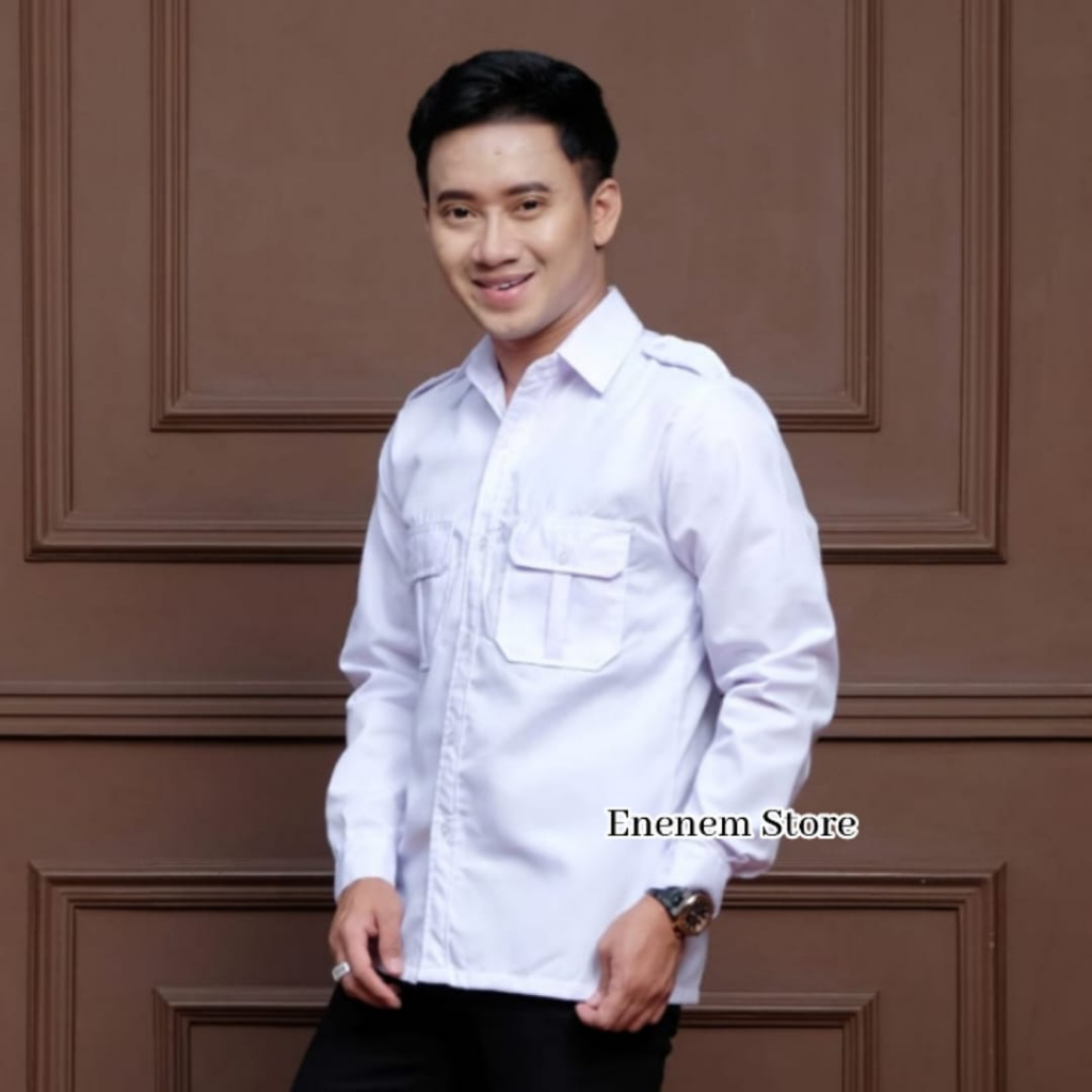 Men's White Long Sleeve PDH Uniform White Men's Japan Drill Uniform ...