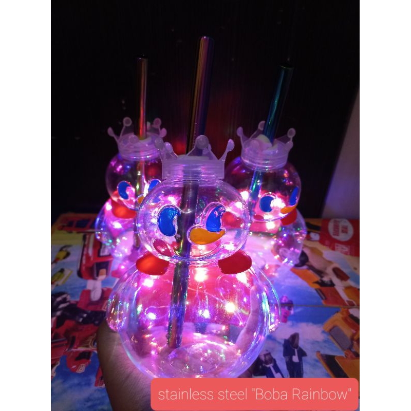 Led MIXUE Bottle | Tumbler MIXUE Has Lights | There's A Straw | 3-mode ...
