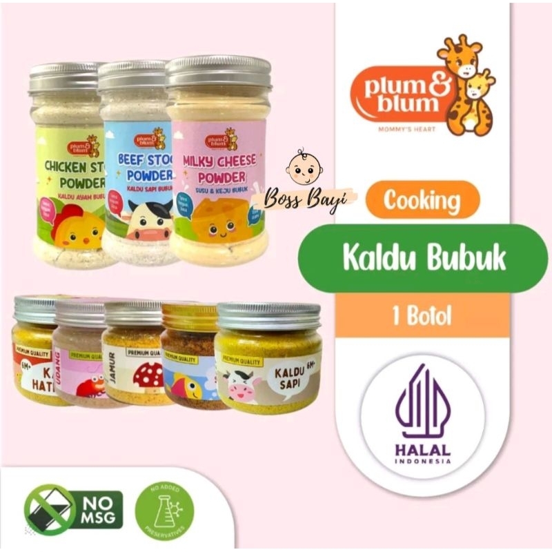 Plum & BLUM - Broth Powder (Chicken Heart/Salmon/Sapi/Udang/Mushroom ...