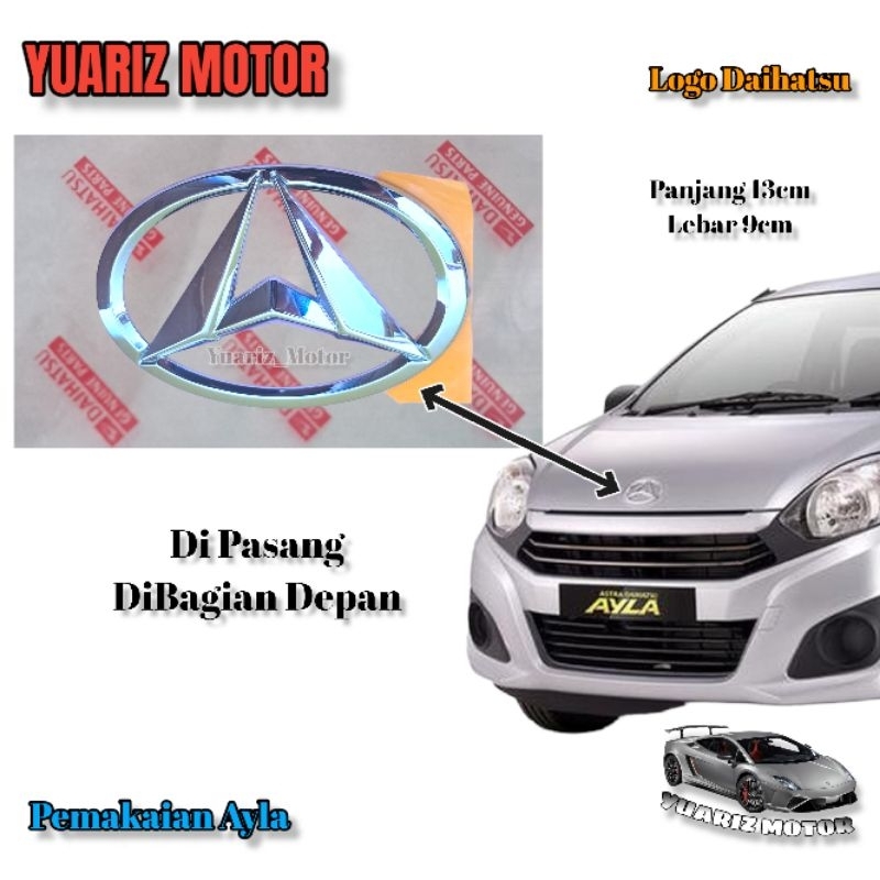 Daihatsu Ayla Original Front Grill Logo/Daihatsu Ayla Original Front ...
