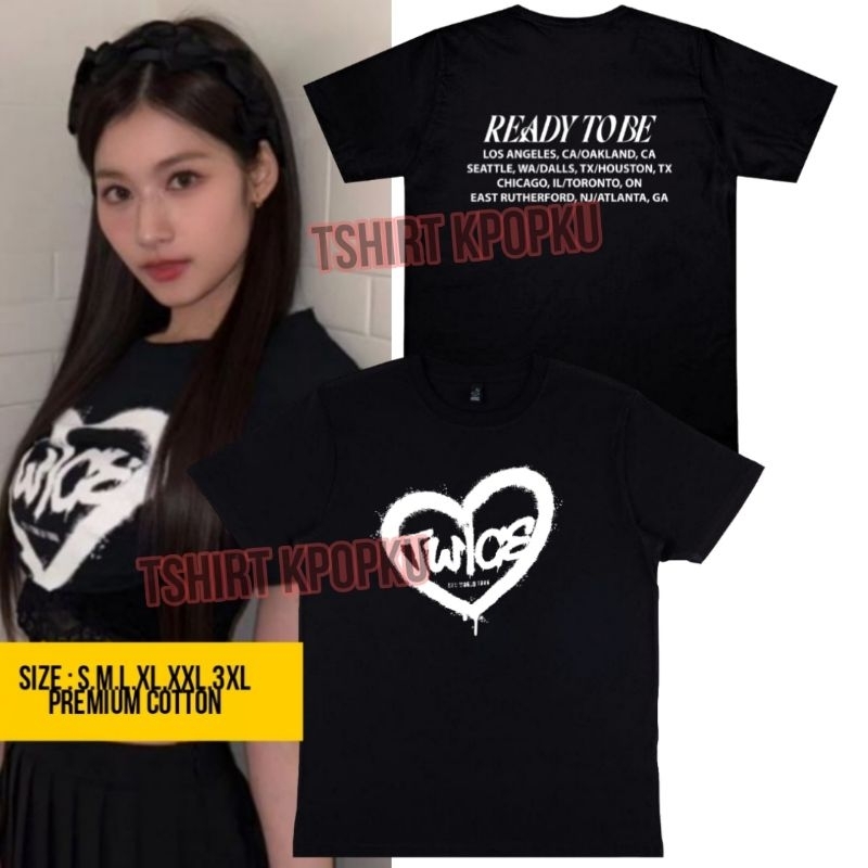 Korean twice world tour t-shirt READY TO BE TWICE SPRAY version ...