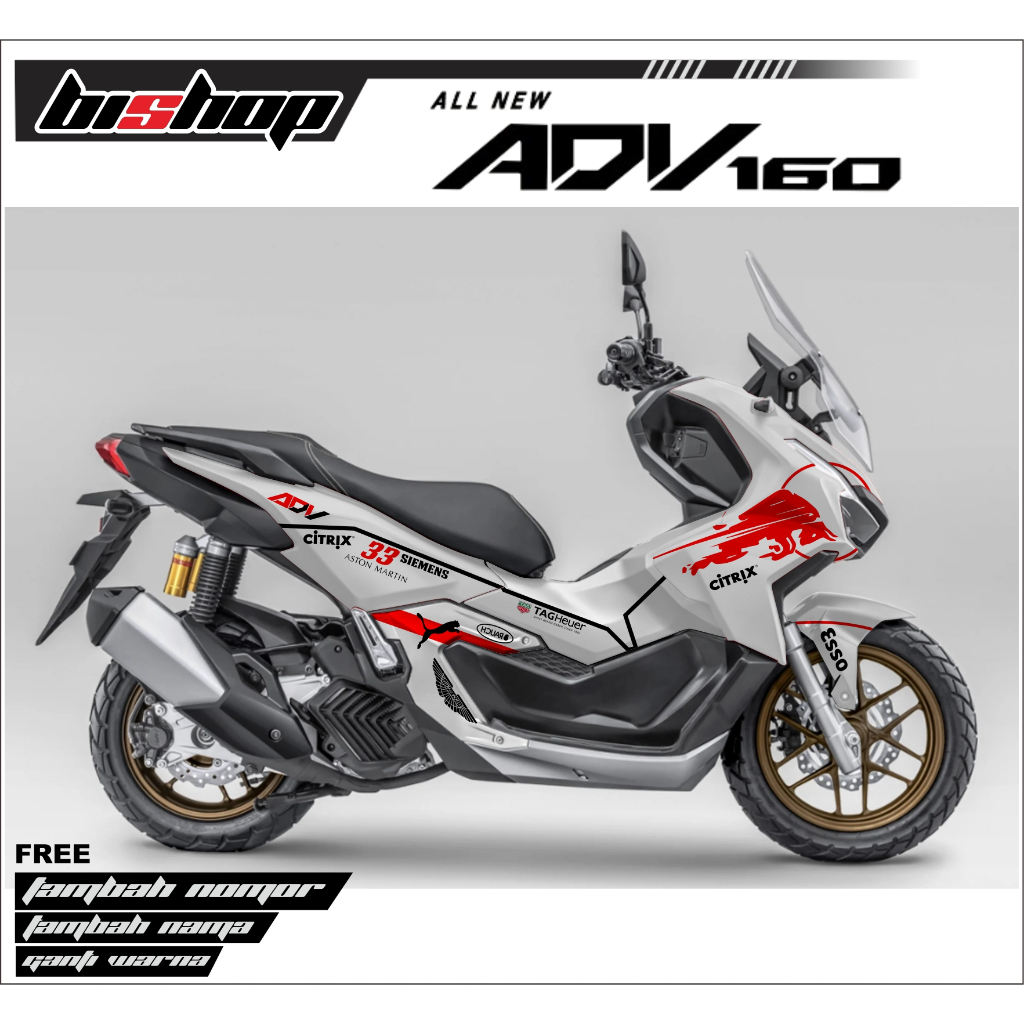Honda new adv 160 full body decal sticker, aston martin color variants ...