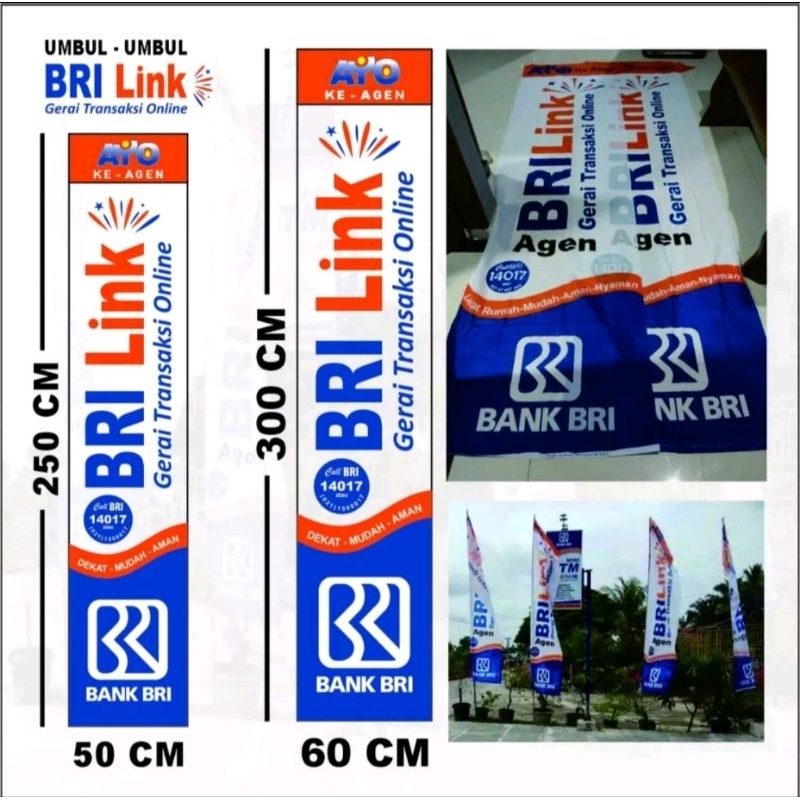 BRI Link agent pennant flag | Shopee Malaysia
