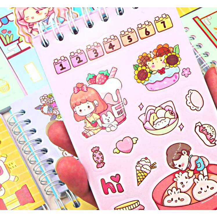Spiral Book Sticker/Book Binder Sticker Cute Sticker Book | Shopee Malaysia