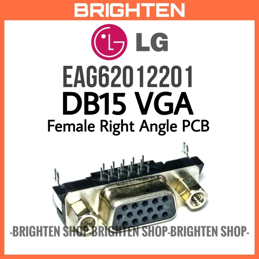 LG Connector DB15 VGA 3 line female right angle PCB short leg | Shopee ...