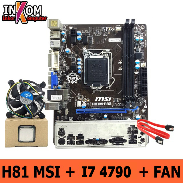 Mobo Motherboard Package H81 Plus Processor I7 4790 Fan LGA 1150 DDR3 | Shopee Malaysia