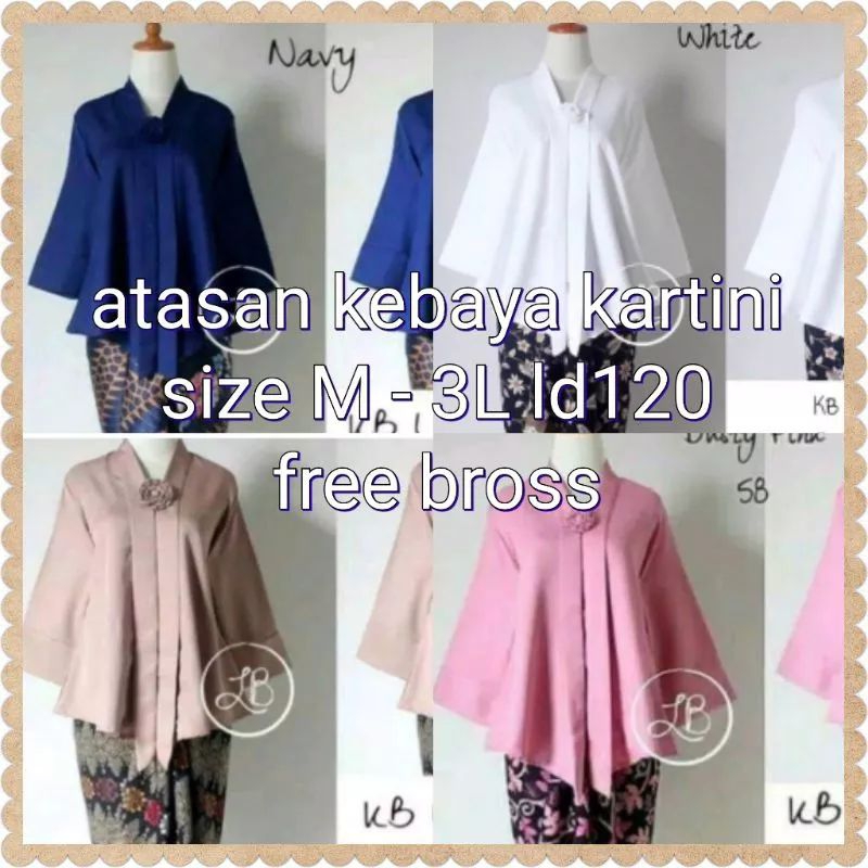 HITAM Kebaya Tops kebaya army birel Blue tosca Dark Brown Brick ...