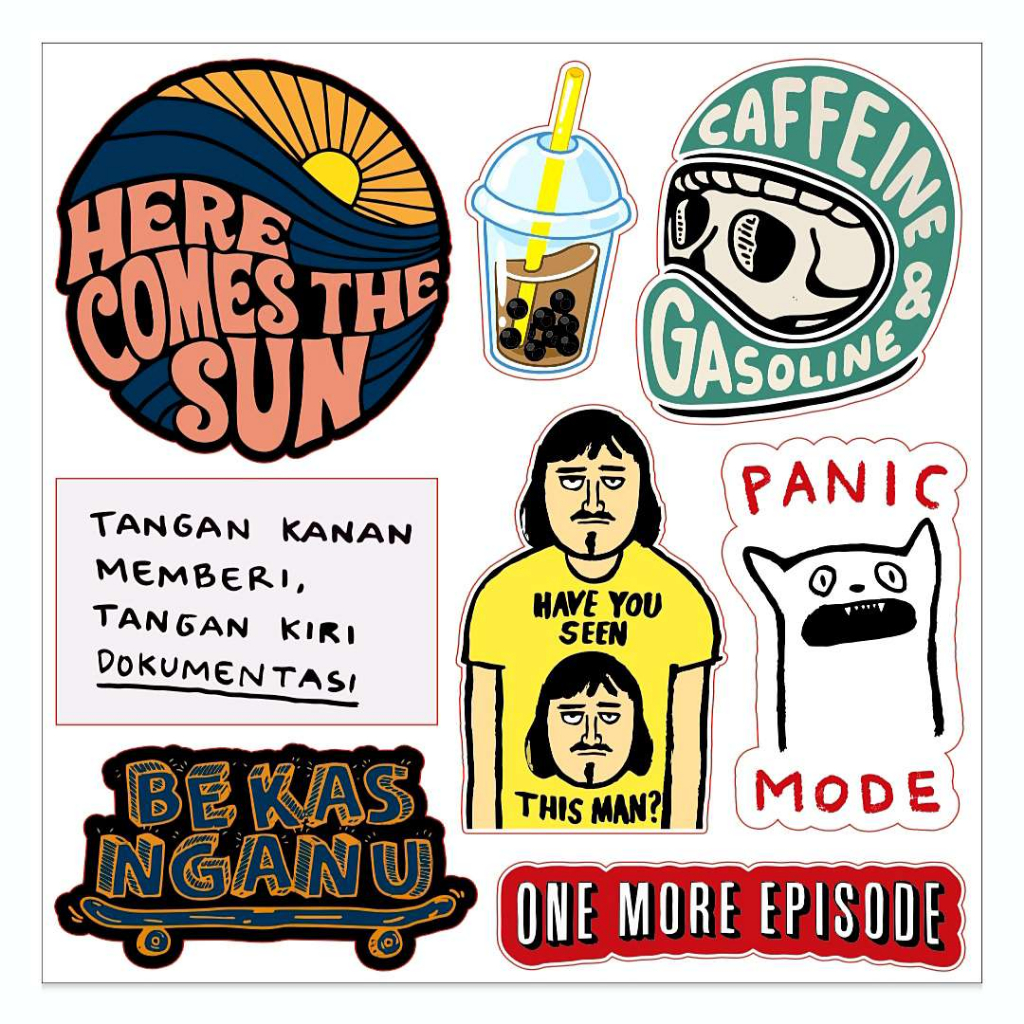 Vintage Panic Mode One More Episode Sticker Pack | Shopee Malaysia