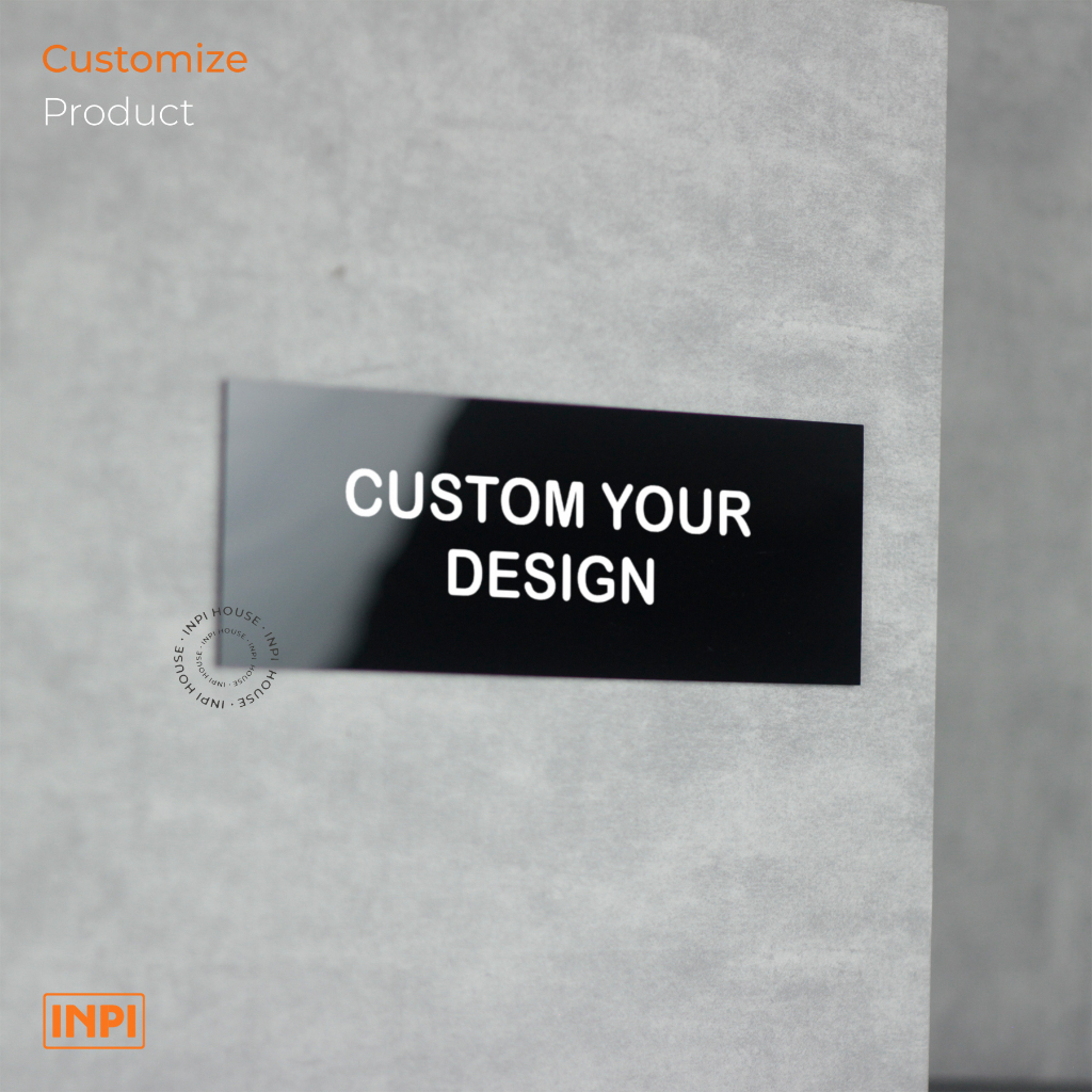 Custom sign - custom own design - acrylic 8 x 22 cm - custom sign board ...