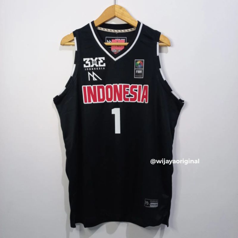 HITAM Original Indonesian National Team Basketball JERSEY 3X3 RANDOM ...