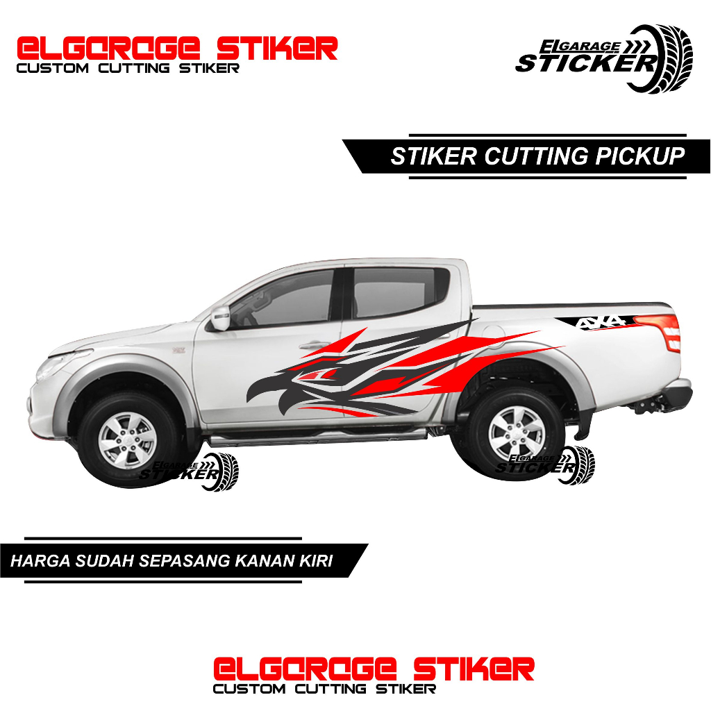 Double cabin Car Sticker hilux triton dmax Sticker cutting Side body ...