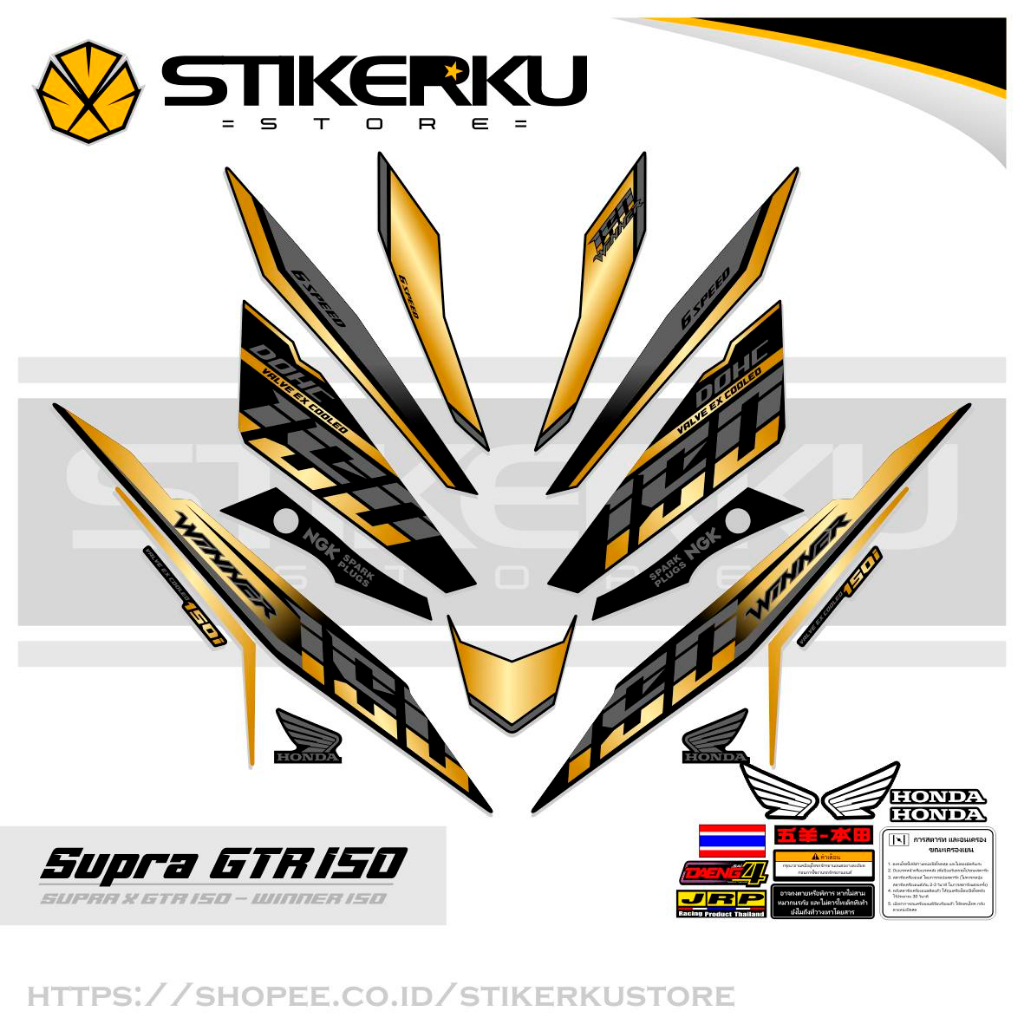 Stripping SUPRA GTR 150 / HONDA WINNER 150/ STICKER GTR / GTR150 ...