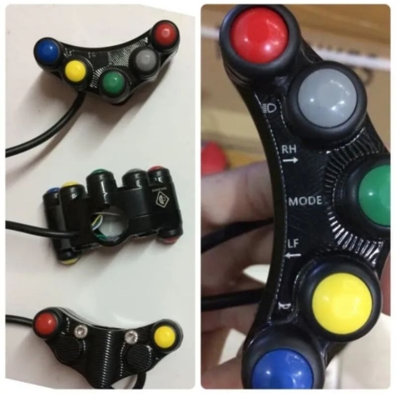 TOMBOL DUCATI 7 BUTTON SWITCH MOTO GP MODEL UNIVERSAL MOTORCYCLE / 7 ...