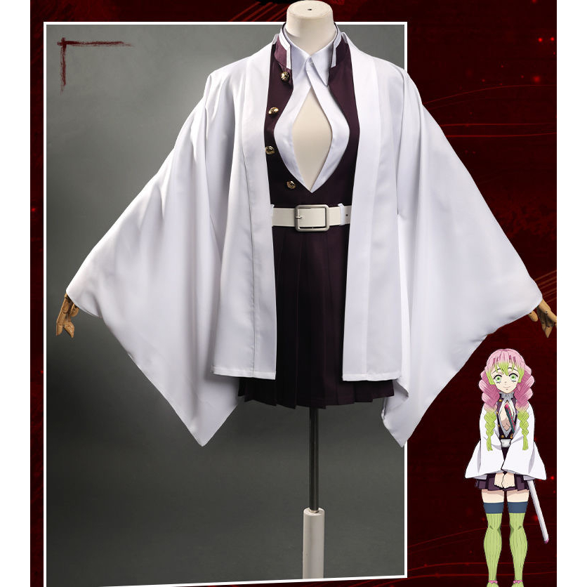 Brdwn Demon Slayer Kimetsu no Yaiba Womens Kanroji Mitsuri Cosplay ...
