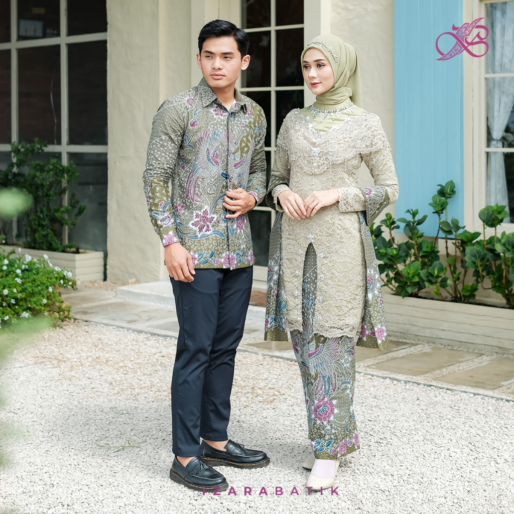 Zivana Sage - Modern Kebaya Batik Tunic Couple Graduation Wedding ...