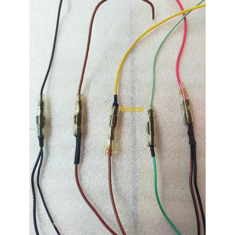 Original universal single cable connector connection socket, cut by a ...