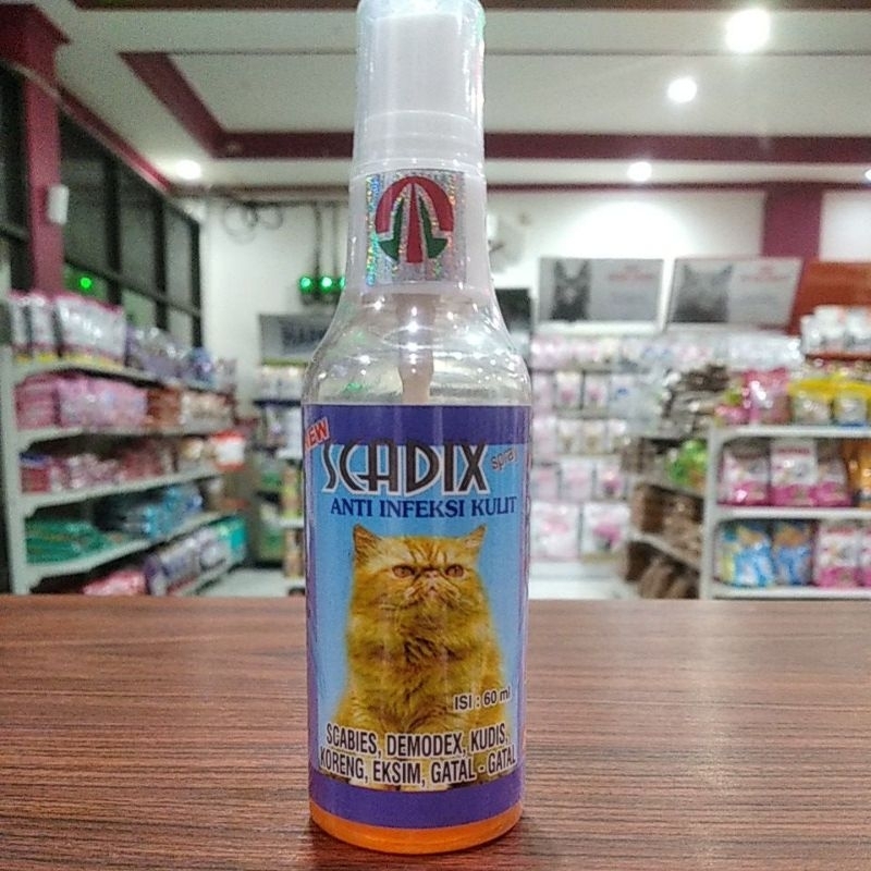Scadix anti-parasite skin 60ml - medicine for scabies fungus for cats ...