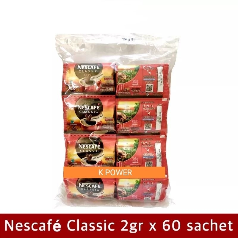 Nescafe Classic sachet 2gr/1 pack Of 60 Sachets | Shopee Malaysia