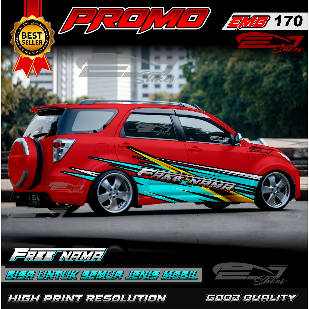 Variations Of SUV SPORTY Car Stickers NEW PANTHER, TERIOS, ROCKY-DECAL ...