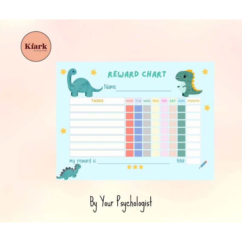 Reward chart table wipe and clean, response chart, reward chart poster ...