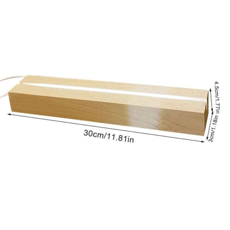 Base Wood A3 Acrylic Led / Stand Led Acrylic Decorative lights Lampu ...