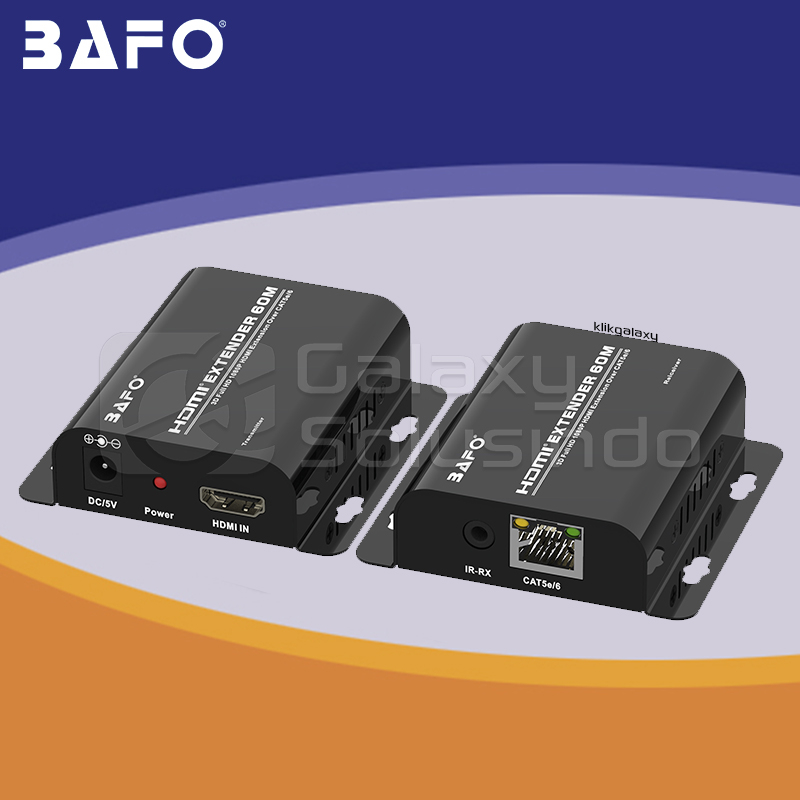 BAFO BF-372B 60M HDMI Extender Over Cat6 Lan Cable with IR | Shopee ...