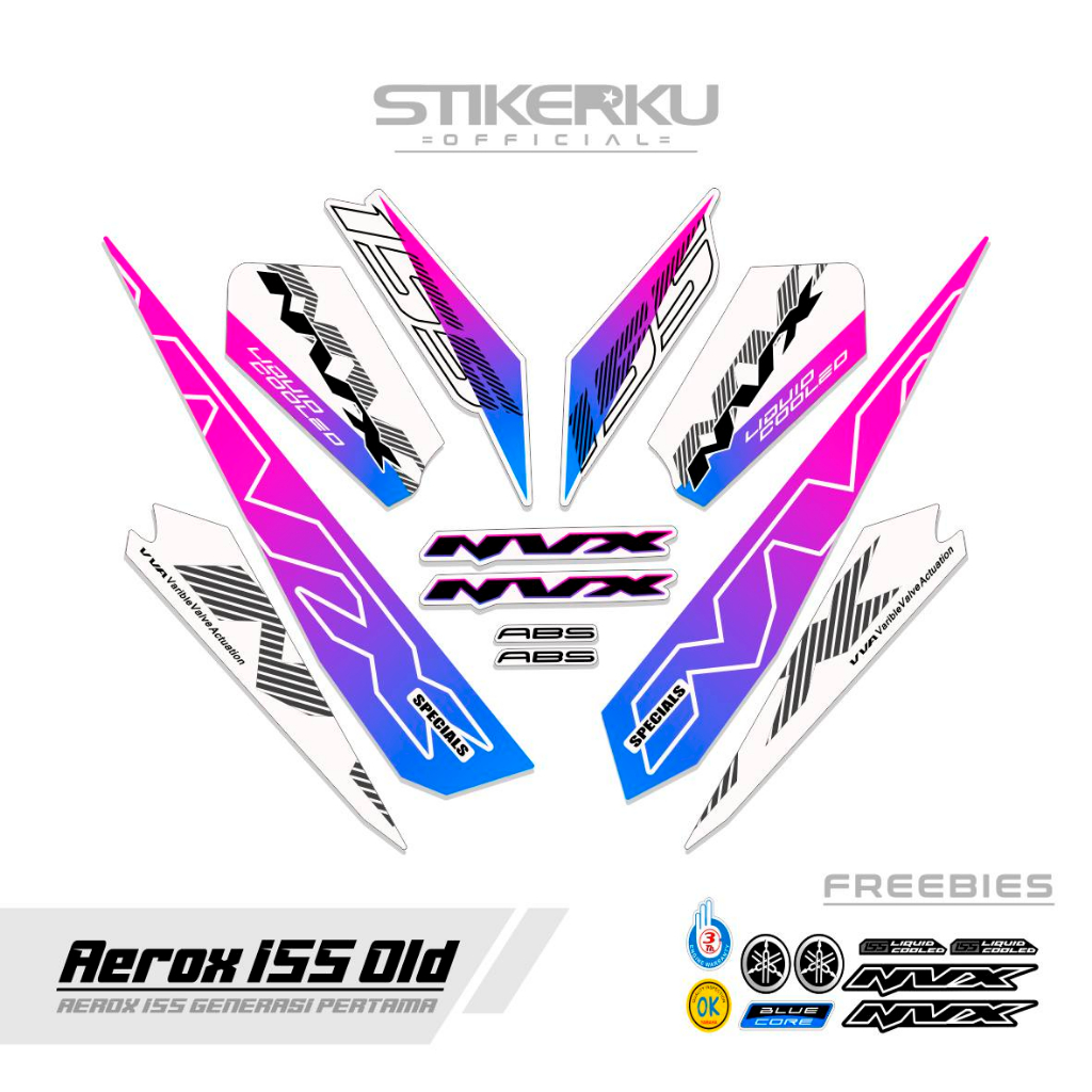 Striping AEROX LAMA 155 MOTIF 23/STICKER AEROX OLD 155vva/STICKER AEROX ...