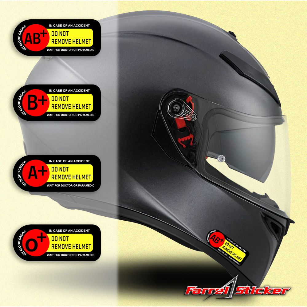 Blood Type Helmet Sticker Blood Type Helmet Sticker | Shopee Malaysia