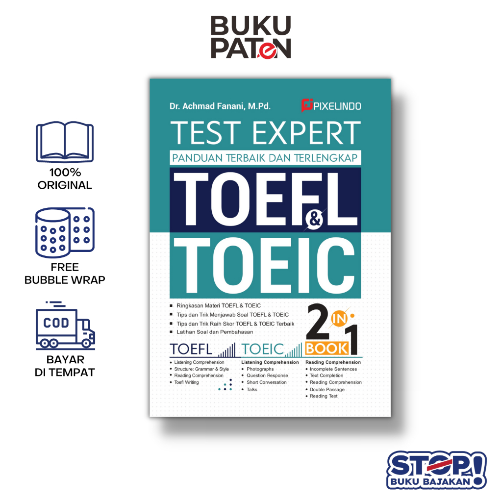 Toeic TOEFL QUESTION PRACTICE BOOK EXPERT TOEFL AND TOEIC TEST 2 in 1 ...