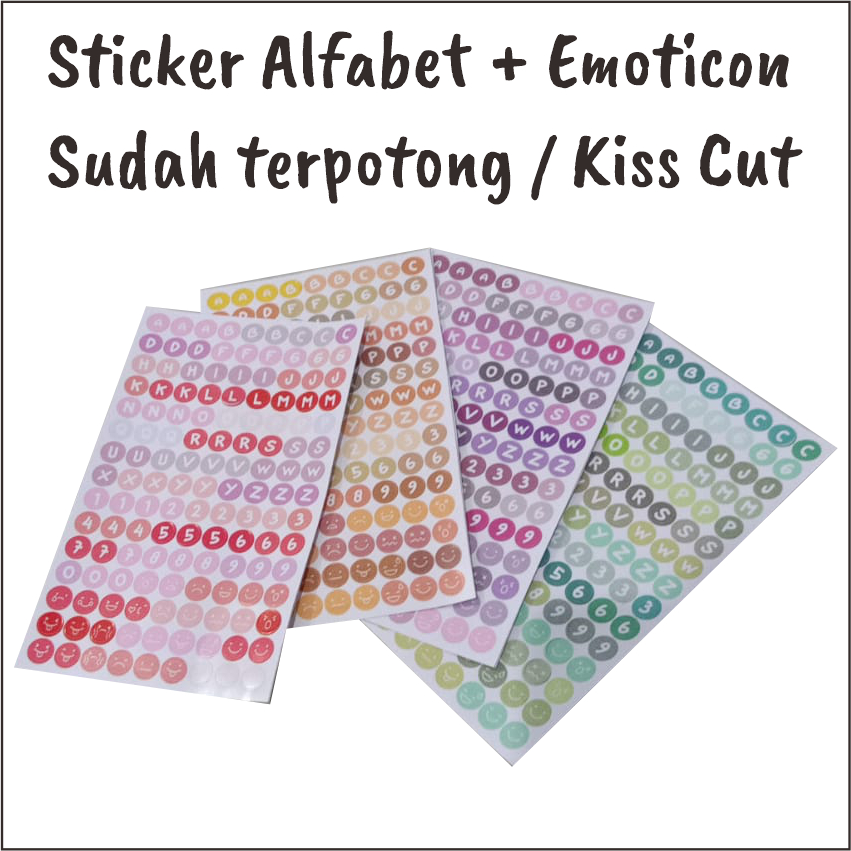 Multi Color Alphabet Number Letter Stickers DIY Letters Deco Alphabet ...