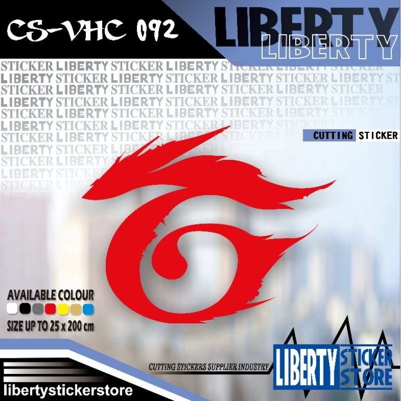 Free to choose the color and size of garena logo cutting stickers ...