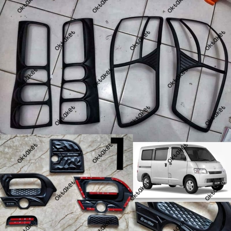 HITAM Complete package Granmax Grand max Black & Chrome garnish front ...