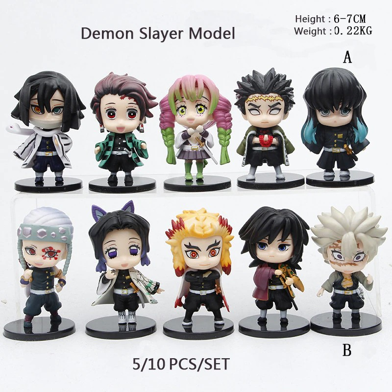 Kimetsu No Yaiba Demon Slayer Figure set 5 | Shopee Malaysia