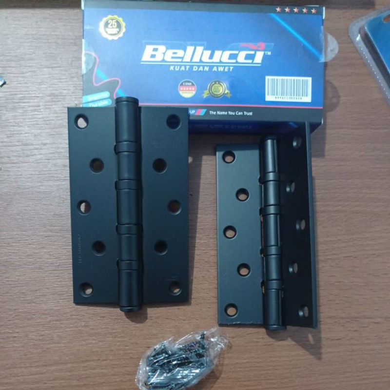 HITAM Bellucci Hinges 533 BL / 5 inch Black Door Hinges / Bellucci Door ...