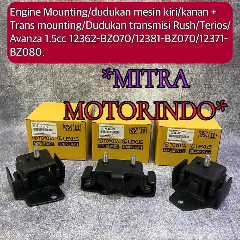 MESIN Engine Mounting/Left/Right Engine Mount + Trans Mounting ...
